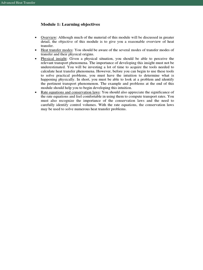 HMT Unit 1 | PDF | Heat Transfer | Thermal Conduction