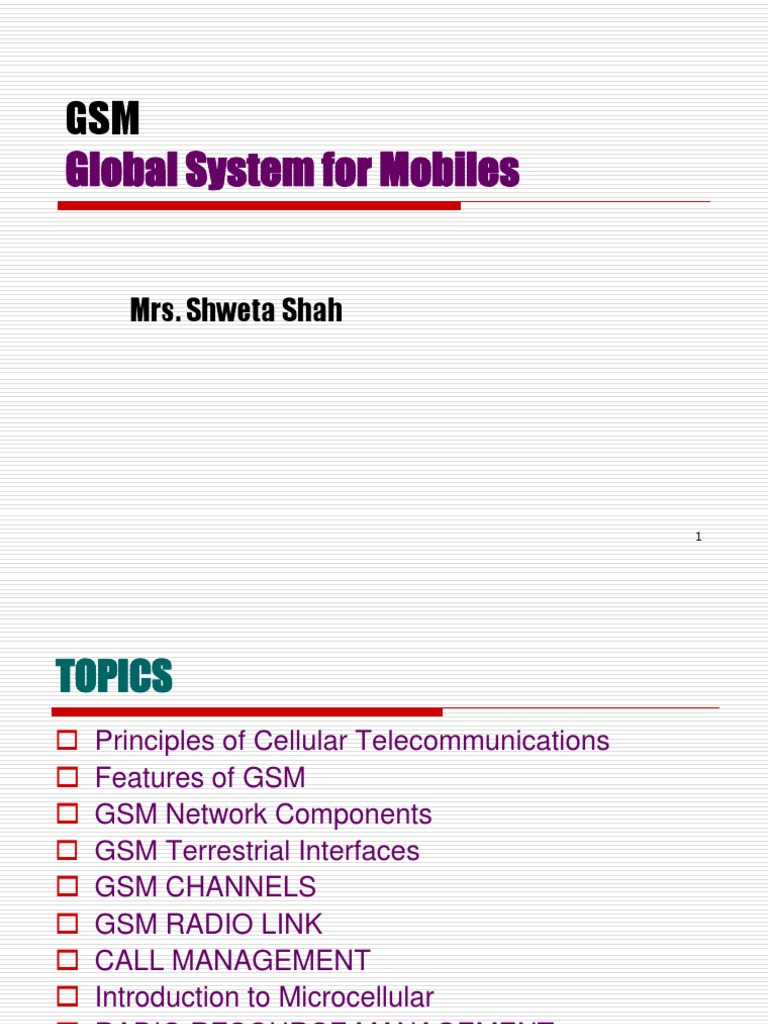 GSM - Lecture (Chapter 3) | PDF | Subscriber Identity Module | Mobile ...