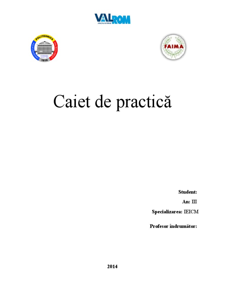 Caiet de Practica | PDF