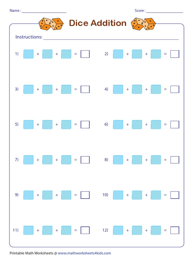3dice Template | PDF | Games & Activities | Teaching Methods & Materials