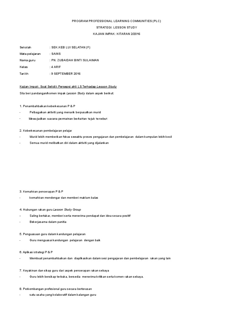 Laporan PLC Sains Kitaran 2 | PDF