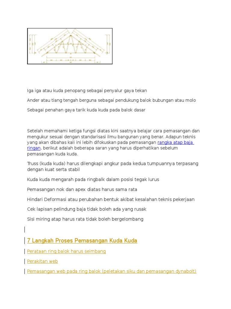 Jarak Kemiringarang Atap Reng | PDF
