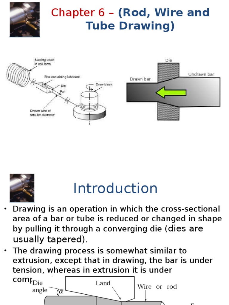 Bulk Deformation Process Wire Rod Tube Drawing Ch6 | Building ...