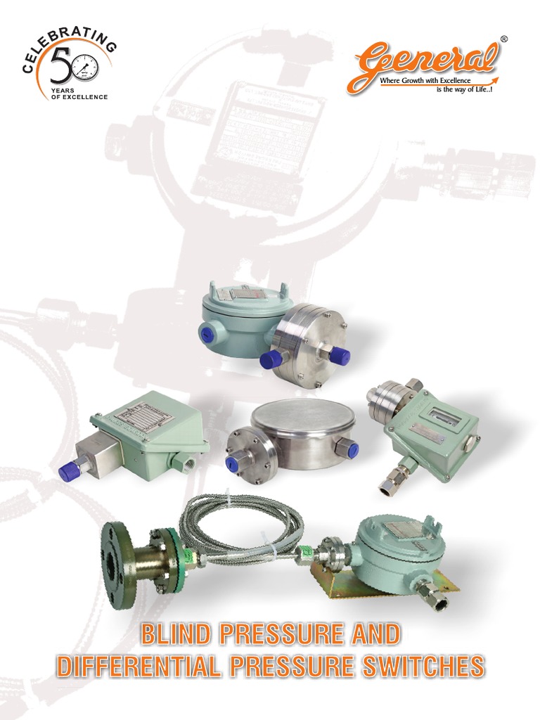 Blind & Differential Pressure Switches | PDF | Pressure Measurement ...