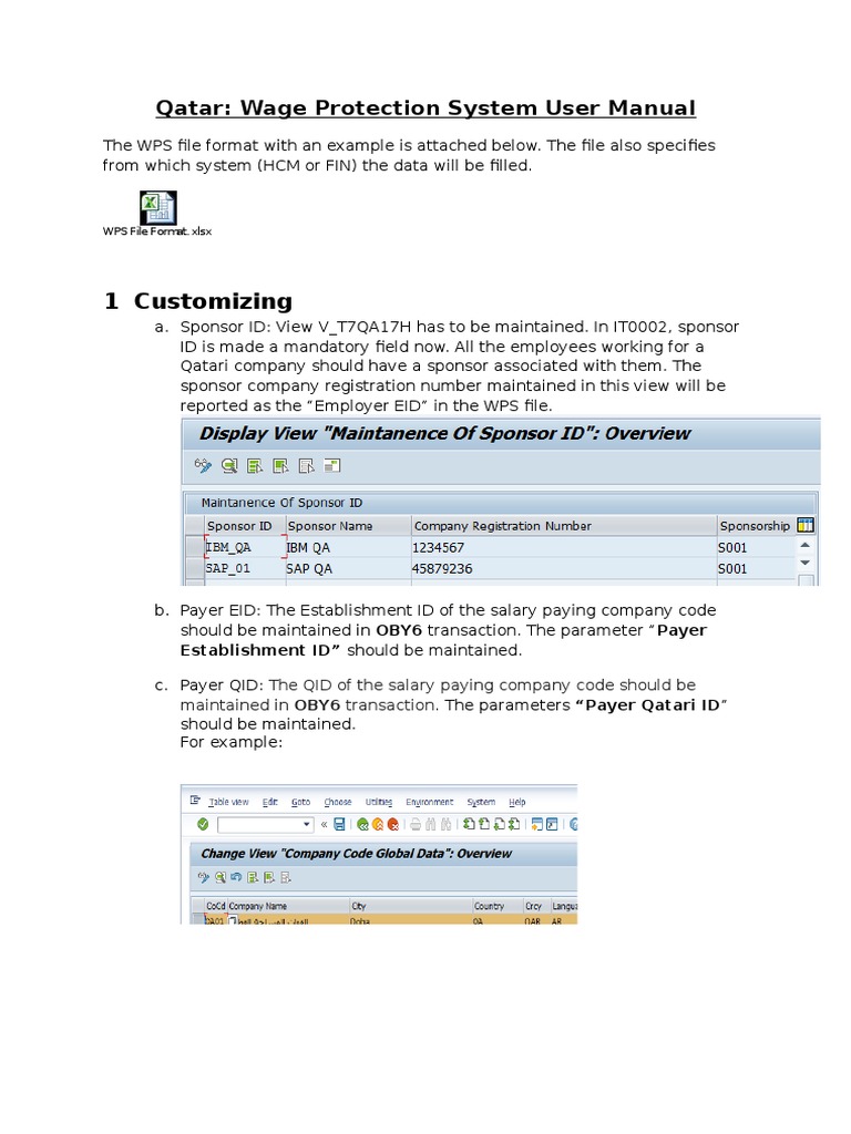 Qatar WPS User Manual-Full | PDF | Payroll | Overtime