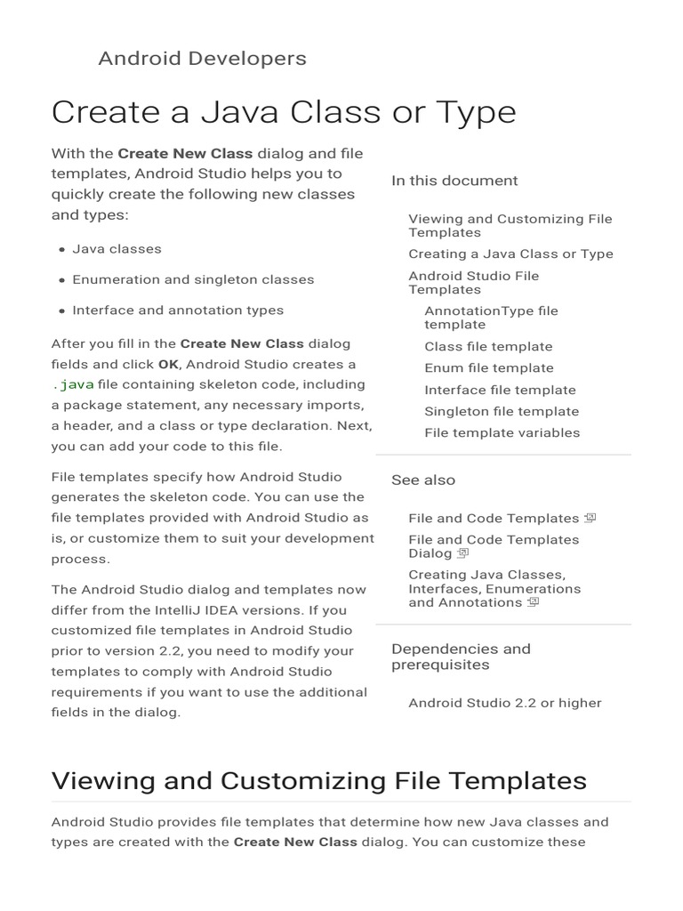 Create A Java Class Or Type Pdf Java Programming Language Class Computer Programming