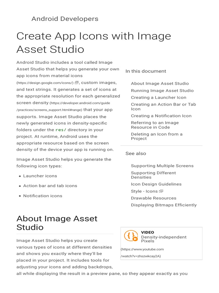 Create App Icons With Image Asset Studio | PDF | Icon (Computing ...