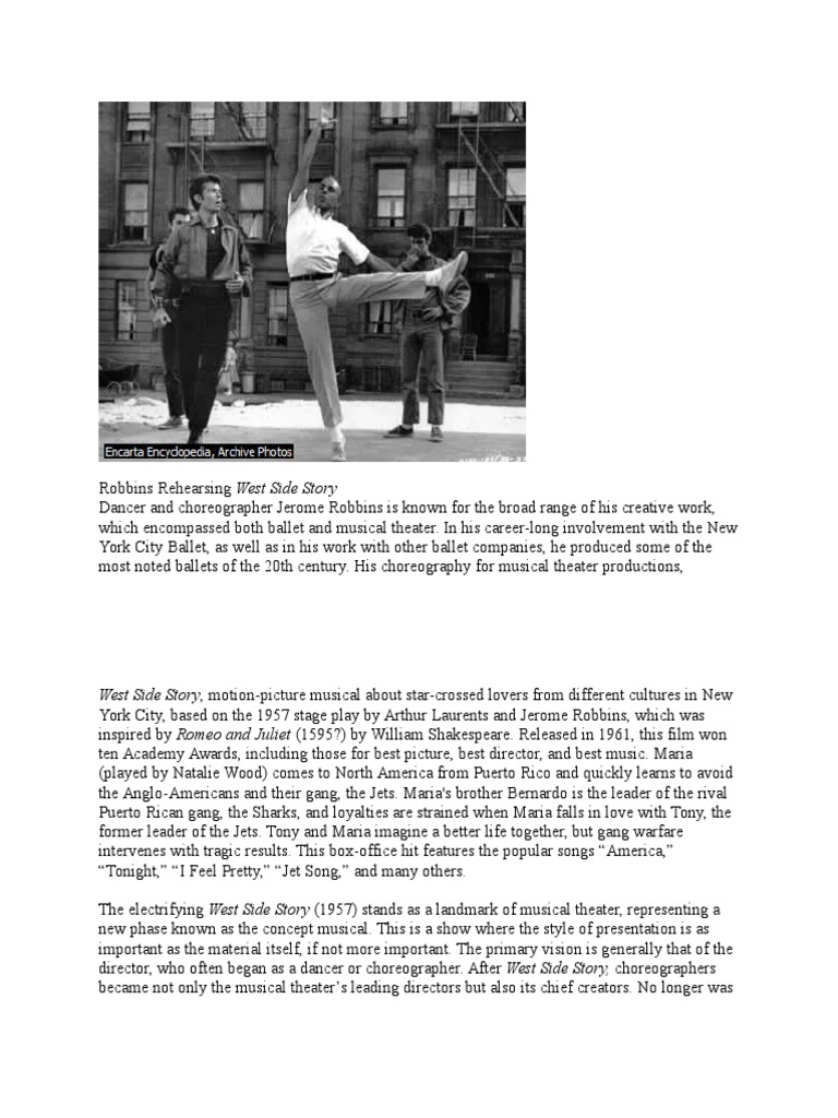 West Side Story | PDF | Musical Theatre | Performing Arts