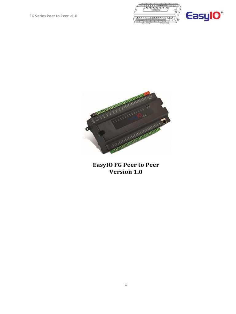 15 EasyIO FG Series P2P v1.0 | PDF | Peer To Peer | Port (Computer ...