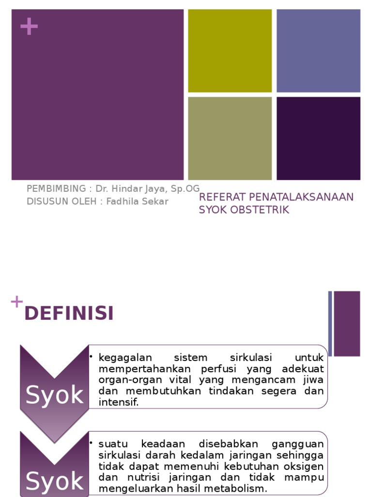 Referat Syok | PDF | Pengembangan Diri | Kesehatan Holistik