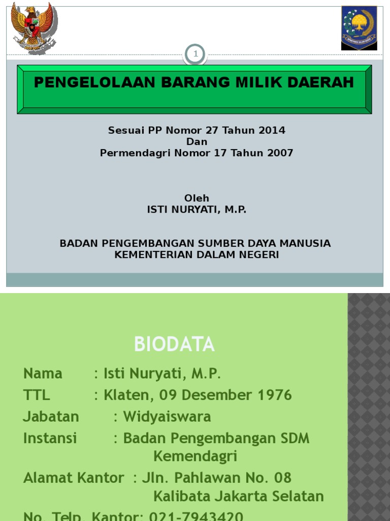 Penatausahaan, Penggunaan, Pemanfaatan, Pemindahtanganan, Penghapusan, Binwasdal BMD Isti Ok | PDF