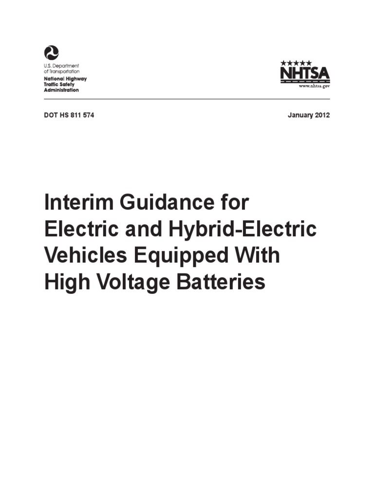 Electric & Hybrid Vehicle Safety Guidance | PDF | Electric Vehicle ...