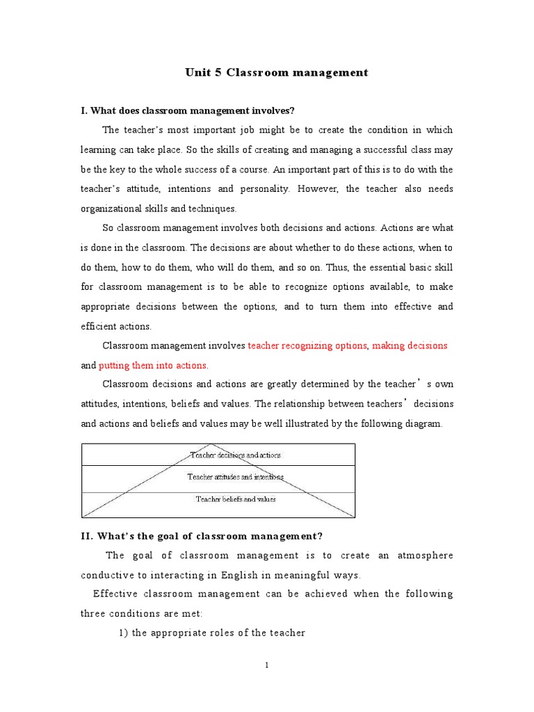 Unit 5 Classroom Management | PDF | Classroom Management | Classroom