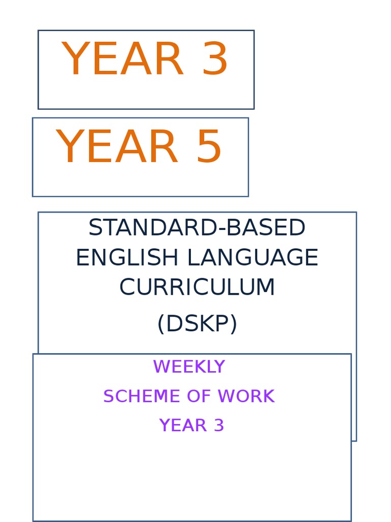Year 5 Year 3: Standard-Based English Language Curriculum (DSKP) | PDF