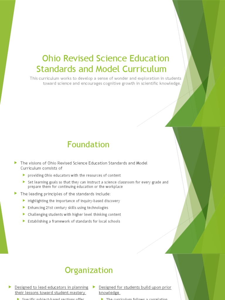 Ohio Science Education Standards Guide | PDF | Science Education ...