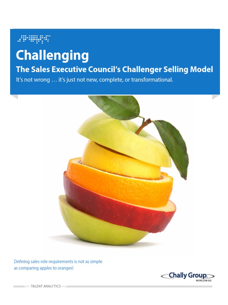WP - Challenging - The Sales Executive Council's Challenger Selling ...