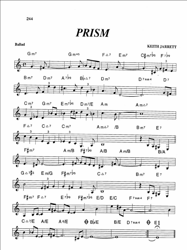 Prism Lead Sheet