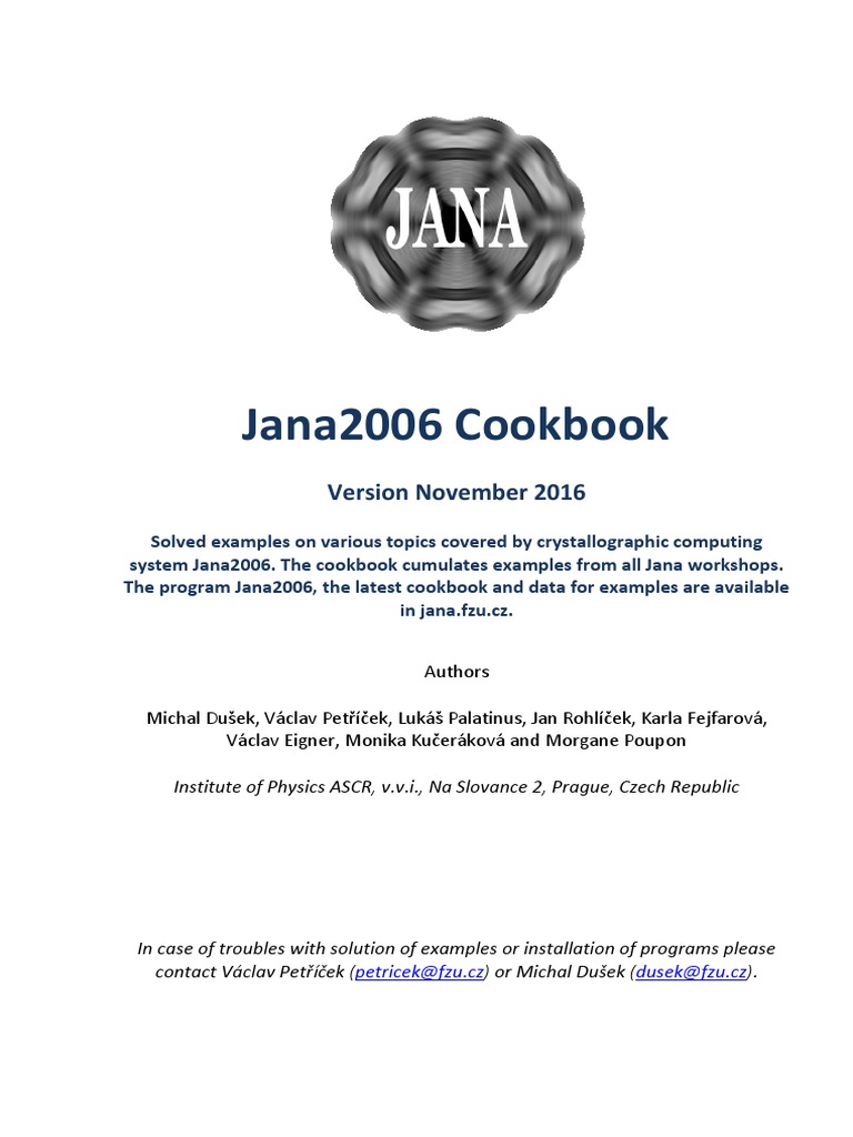 Jana2006 Cookbook | PDF | Command Line Interface | Icon (Computing)