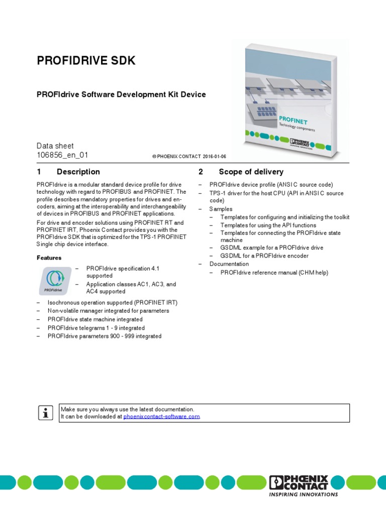 Profidrive SDK: Profidrive Software Development Kit Device | PDF | Application Programming ...