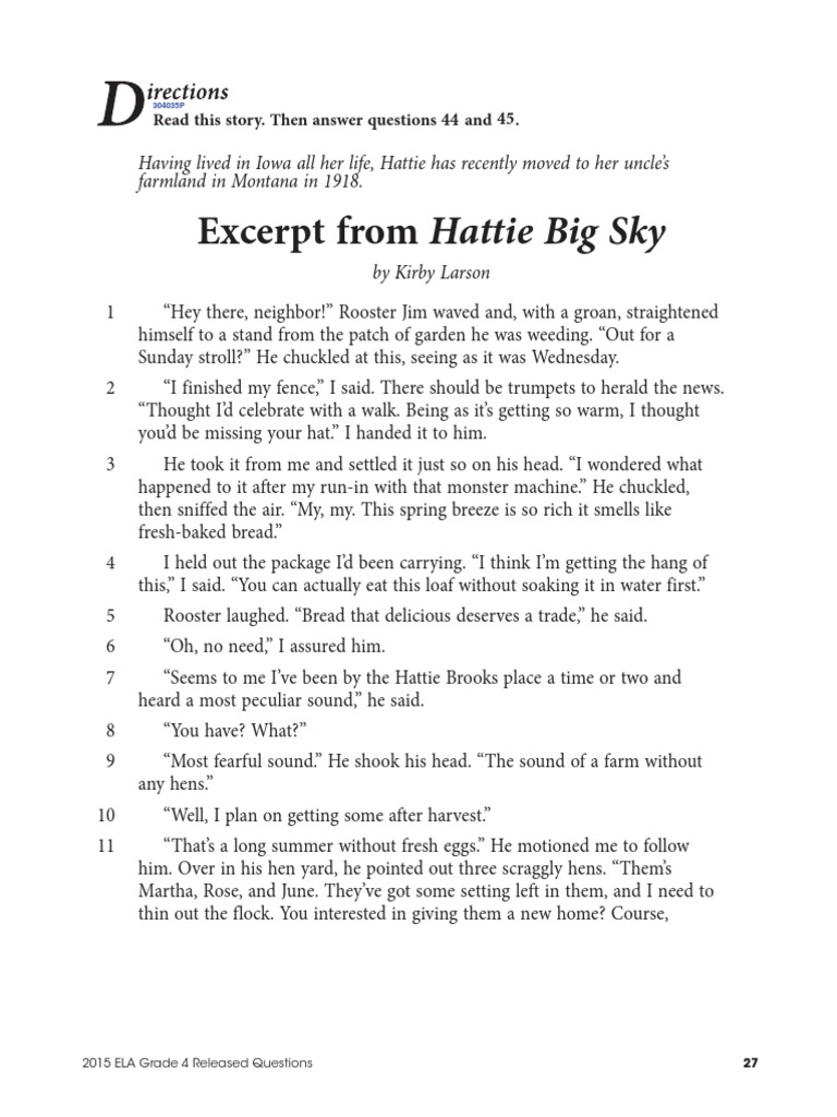 Ela Sample Test 2015 Writing | PDF