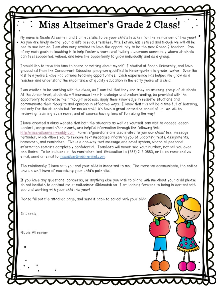 Parent Letter | PDF | Homework | Teachers