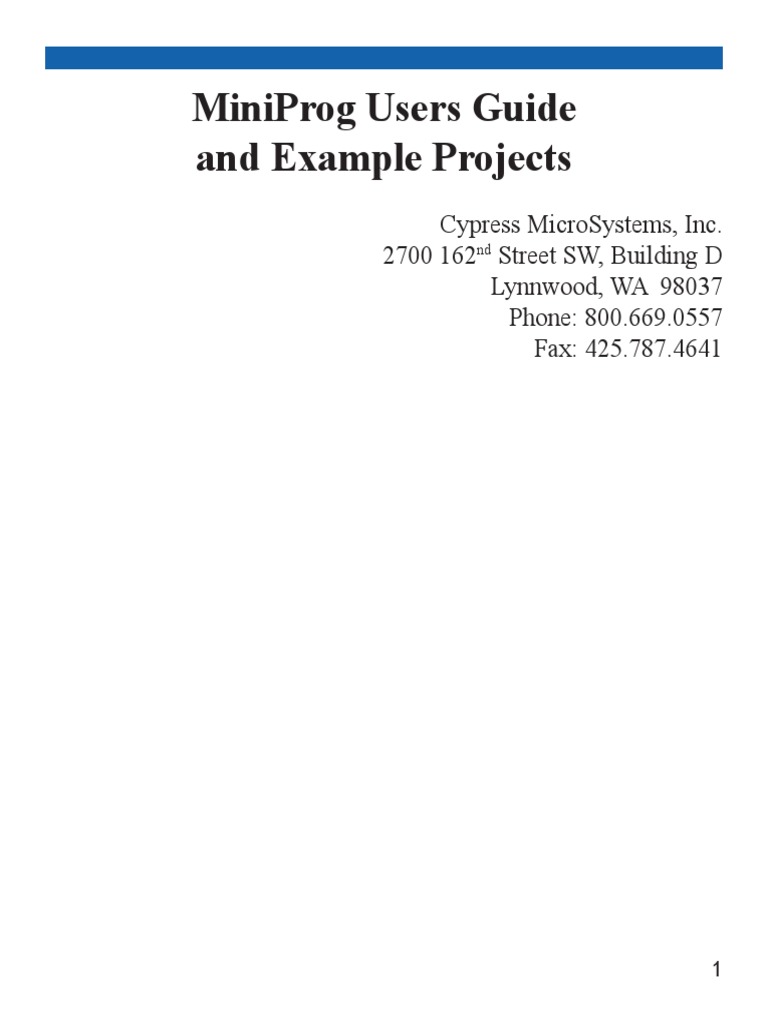 Miniprog Users Guide and Example Projects | PDF | Electrical Connector ...
