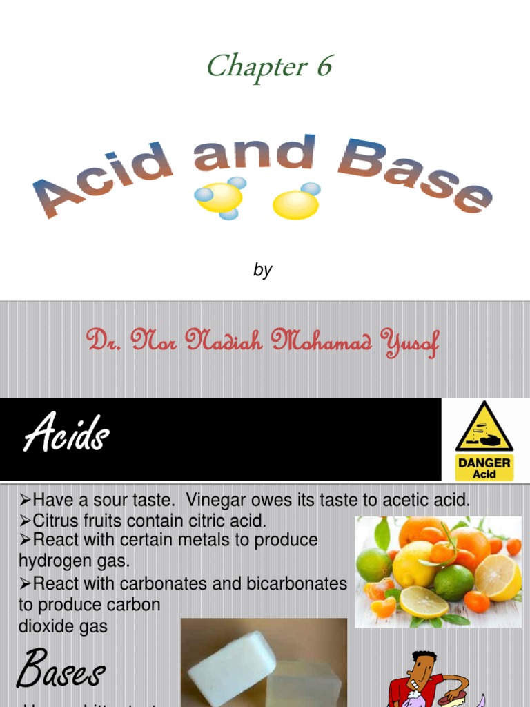 Chapter 6-Acid and Base PDF | PDF | Cooking, Food & Wine | Teaching Methods & Materials