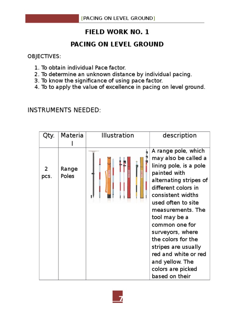 Pacing Techniques in Surveying | PDF | Nature