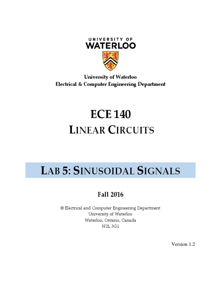ECE 140 L C: Inear Ircuits | PDF | Amplitude | Voltage