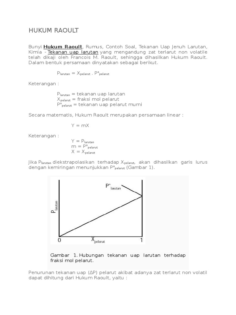 Hukum Raoult BHN Kuliah | PDF