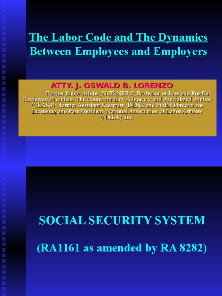 The Labor Code and The Dynamics Between Employees and Employers ...