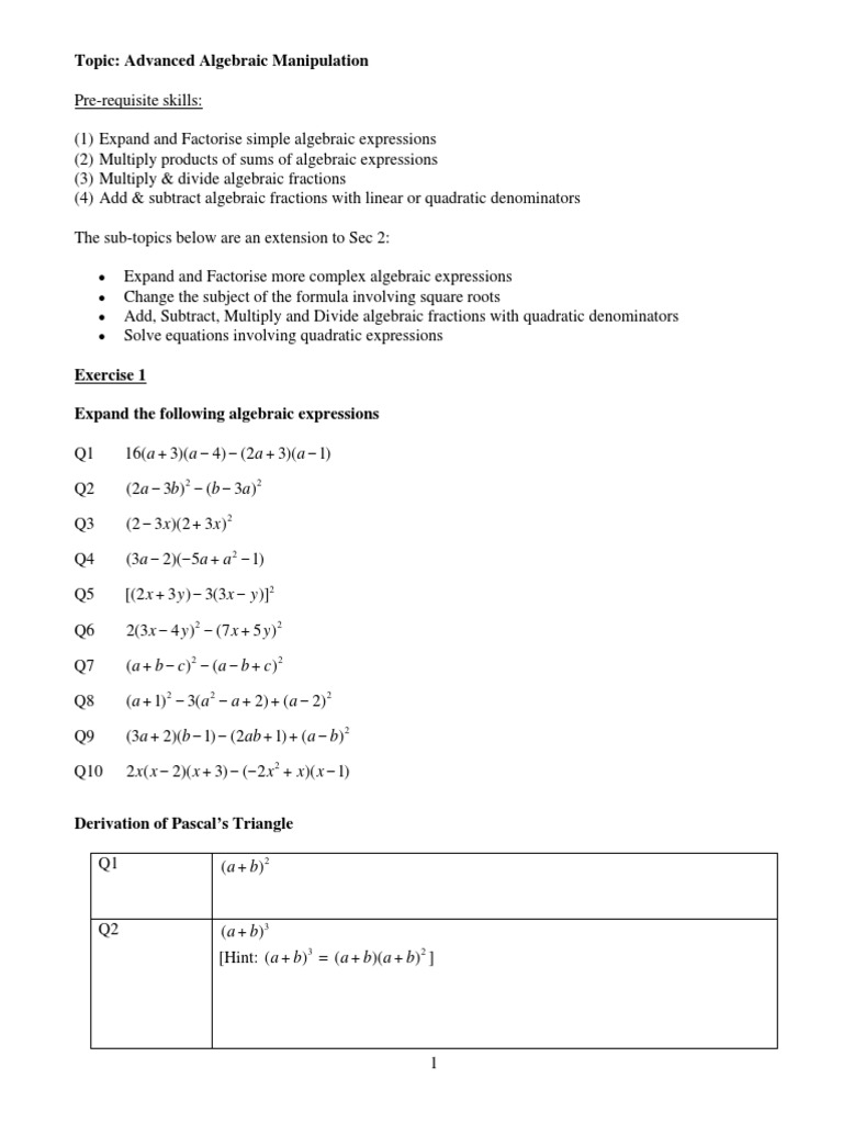 Advanced Techniques for Algebraic Manipulation: A Guide to Expanding ...