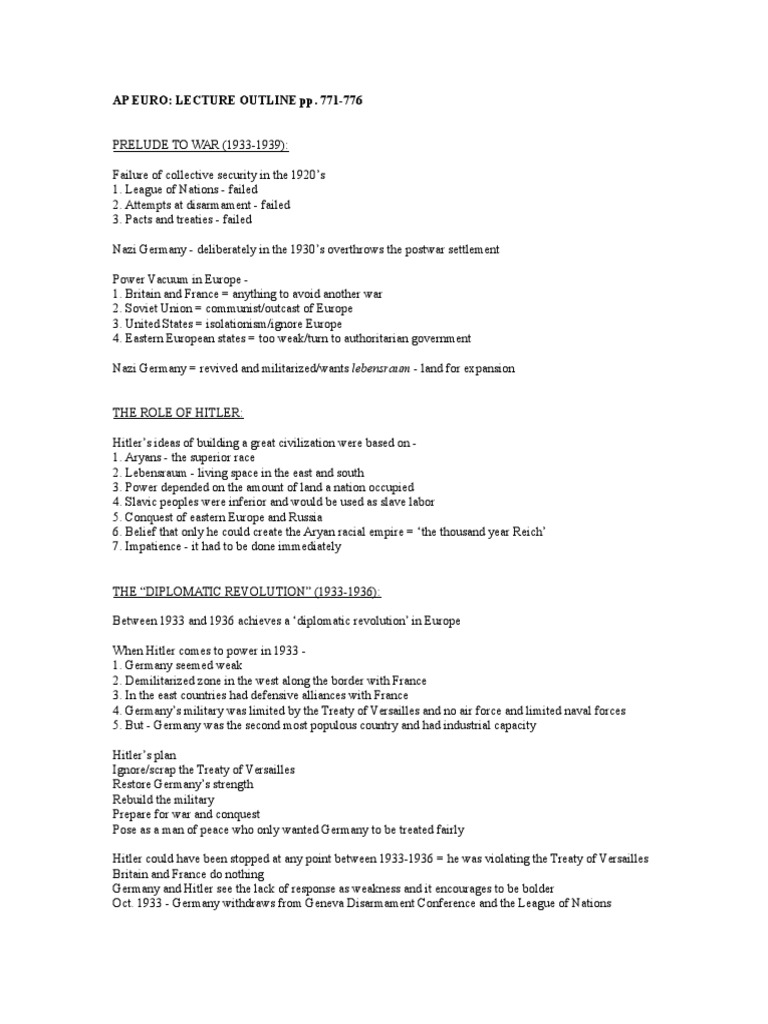 AP Euro - Lecture Outline 27-1 PP | PDF