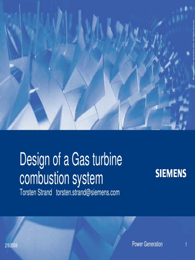 Design of A Gas Turbine Combustion System | PDF | Gas Turbine | Combustion
