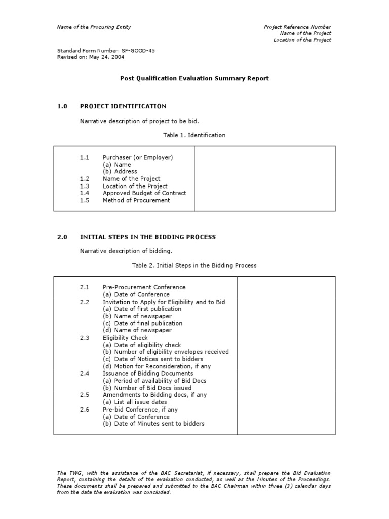 Post Qua Format | PDF | Procurement | Business