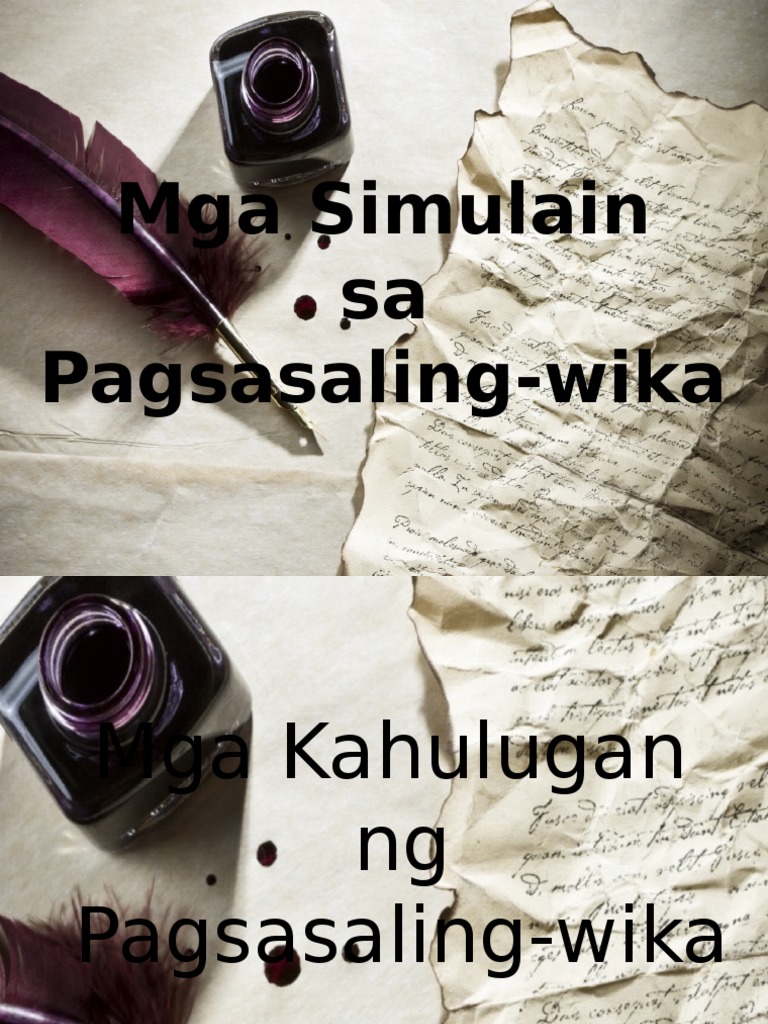 Mga Simulain Sa Pagsasaling-Wika | PDF
