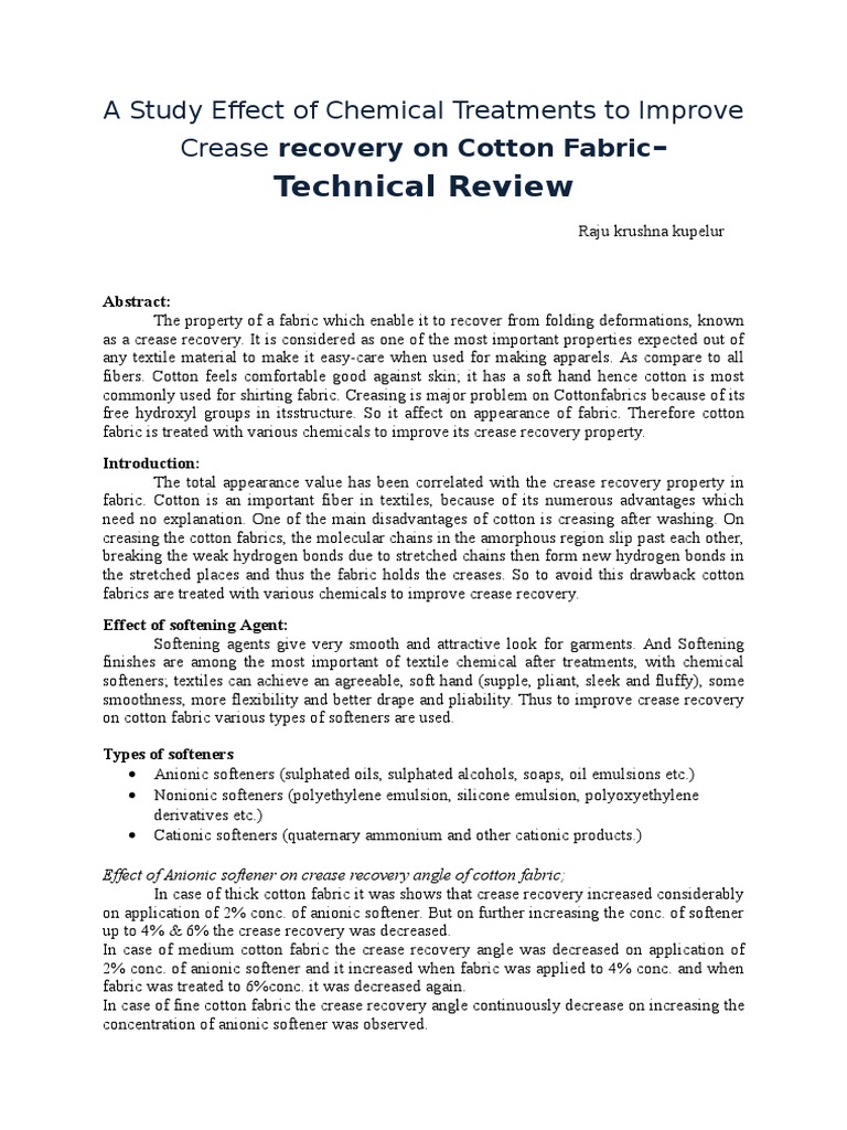 Technical Review: A Study Effect of Chemical Treatments To Improve ...