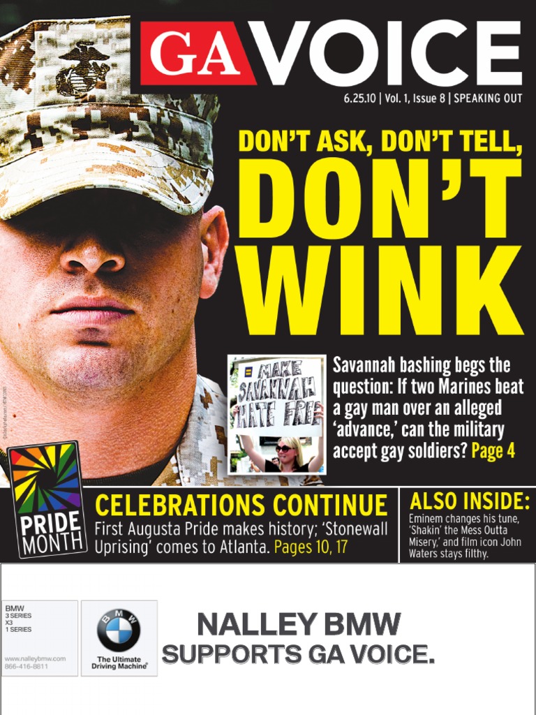 The Georgia Voice - 6/25/10 Vol. 1, Issue 8 | PDF | Don't Ask | Lgbt