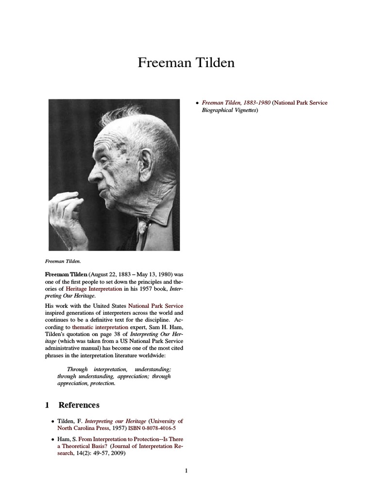 Freeman Tilden | PDF