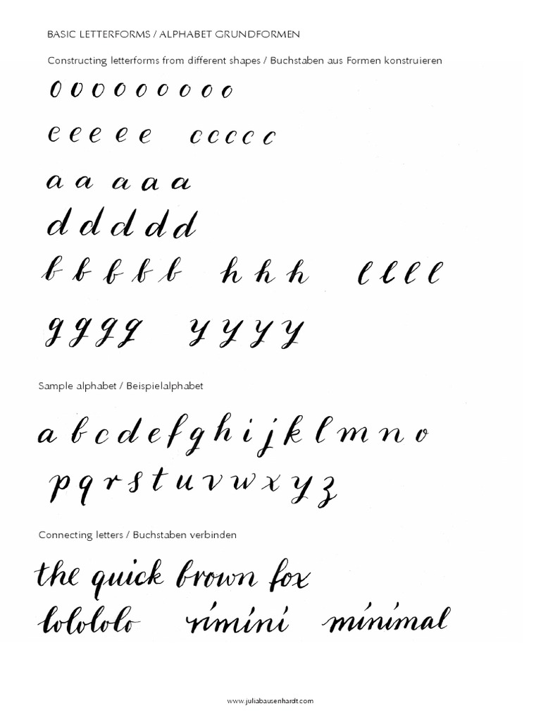 Basic Letterforms / Alphabet Grundformen Constructing Letterforms From ...