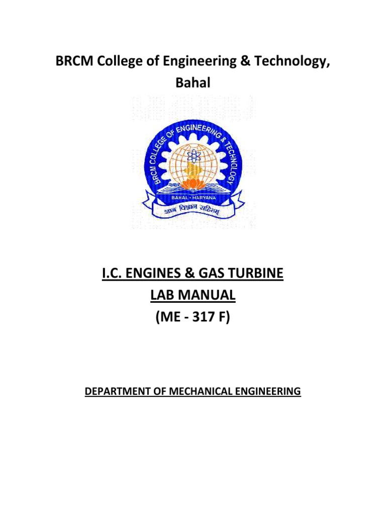 BRCM College of Engineering & Technology, Bahal | PDF | Steering | Internal Combustion Engine