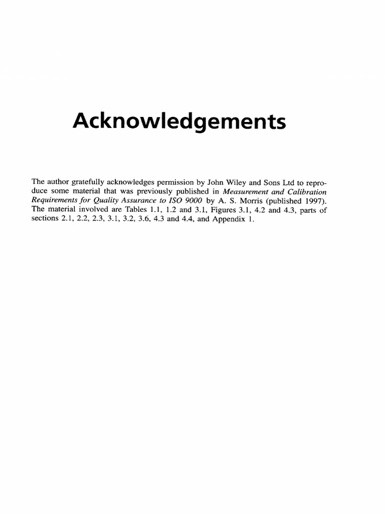 Acknowledgements: Requirements For Quality Assurance To ISO 9000 | PDF