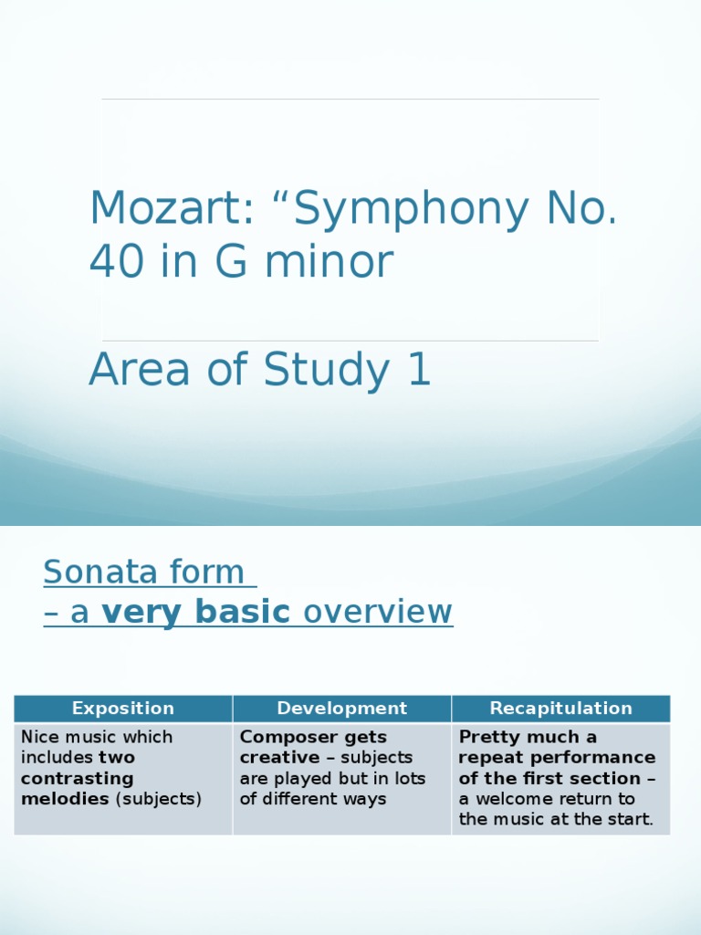 Mozart Symphony 40 Aos 1 2 | PDF | Musical Compositions | Elements Of Music