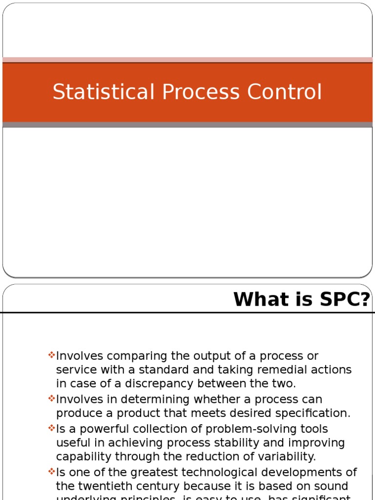 SPC: Tools and Control Charts Guide | PDF | Statistics | Science