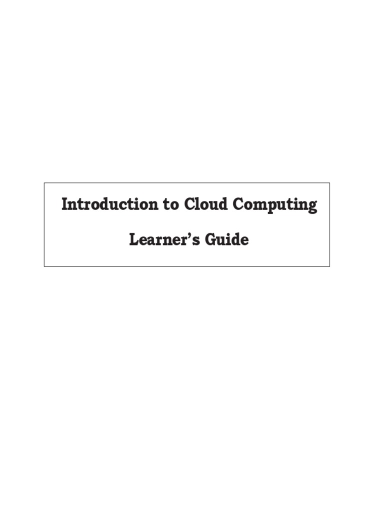 Introduction To Cloud Computing | PDF | Platform As A Service | Cloud ...