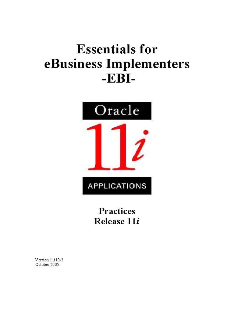 eBusiness Suite Implementation Labs 11i | PDF | Oracle Database | Email