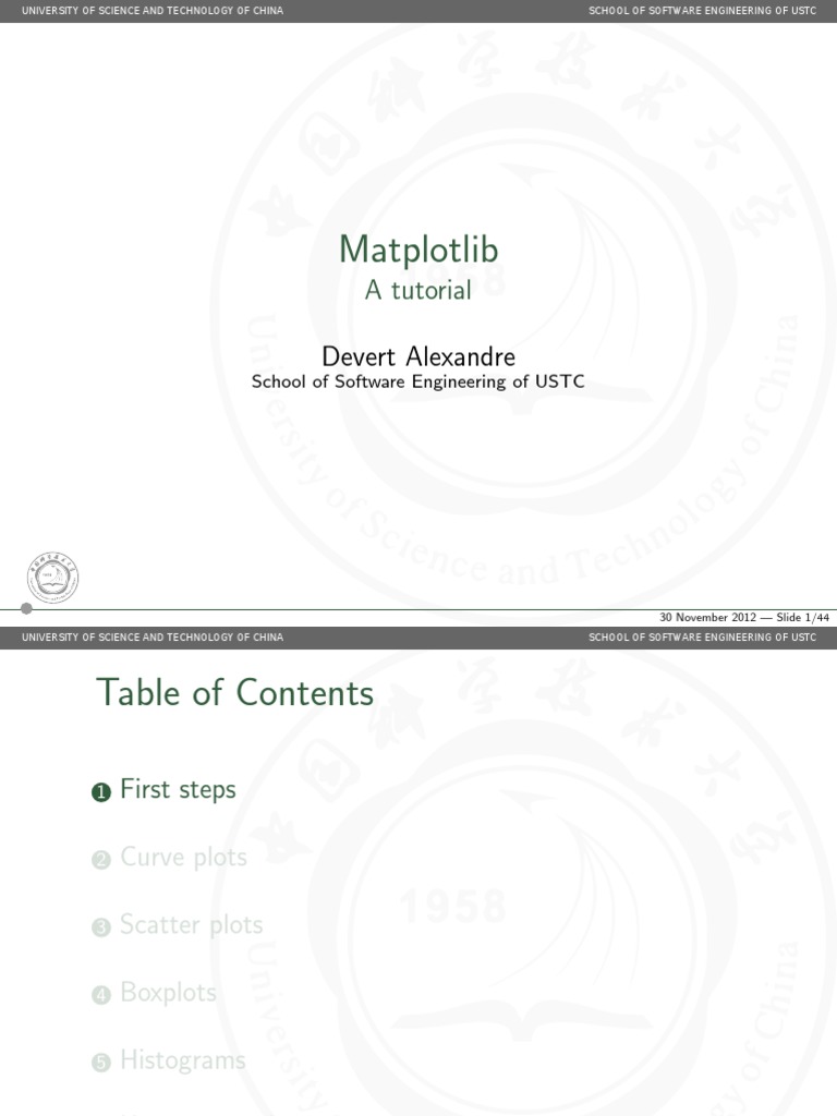 Matplotlib (By Devert Alexandre) | PDF | Areas Of Computer Science | Computing