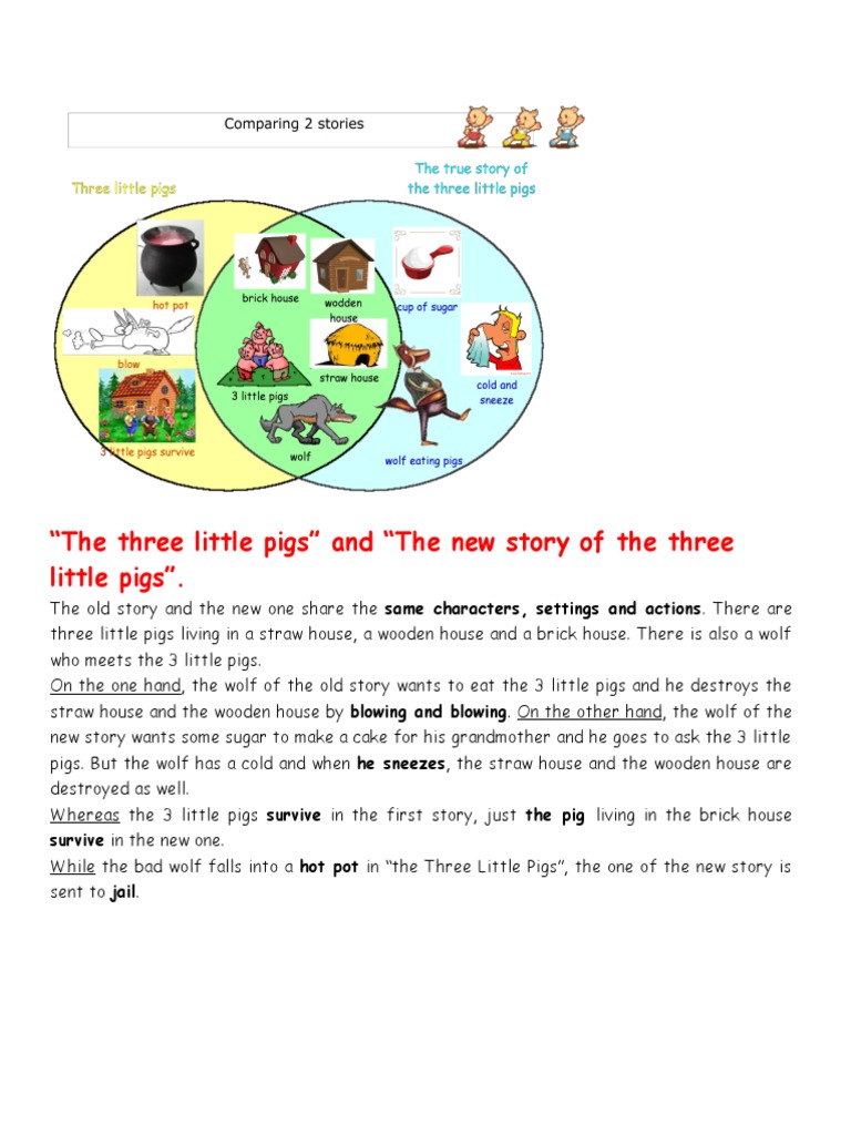 Three Little Pigs (Venn Diagram) | PDF