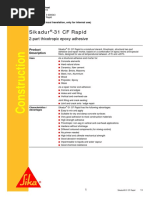 SikaQuick®-1000 Product Data Sheet | PDF | Concrete | Strength Of Materials