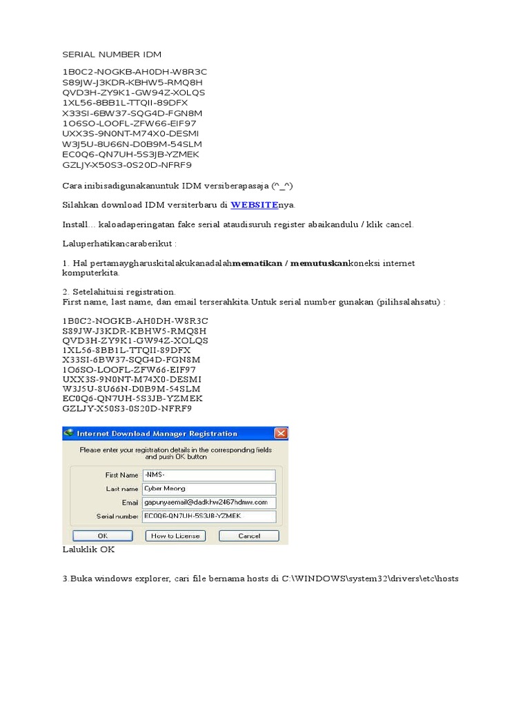 Serial Number Idm | PDF | Ibm Pc Compatibles | Microsoft Windows